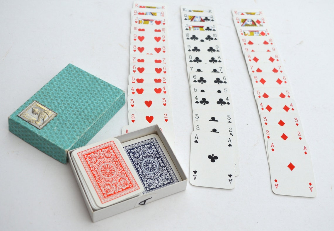 Waddingtons Mini Playing Card Set Vintage Playing Cards Card - Etsy