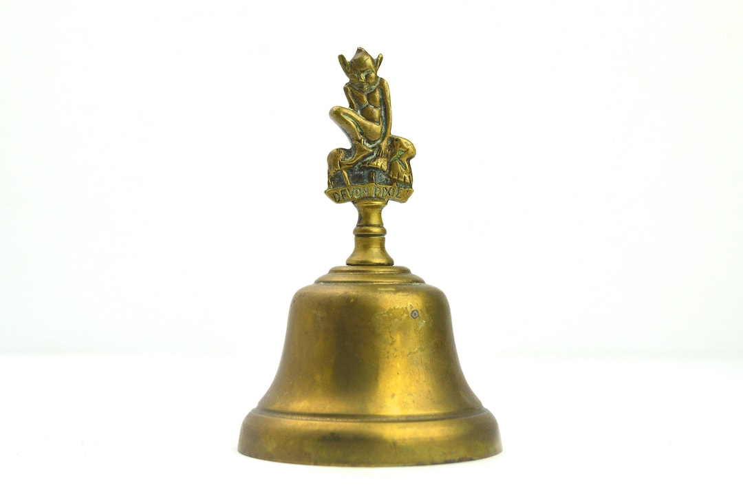 Brass Bell Devon Pixie Bell Devon Imp Bell Vintage Brass Bell Vintage ...