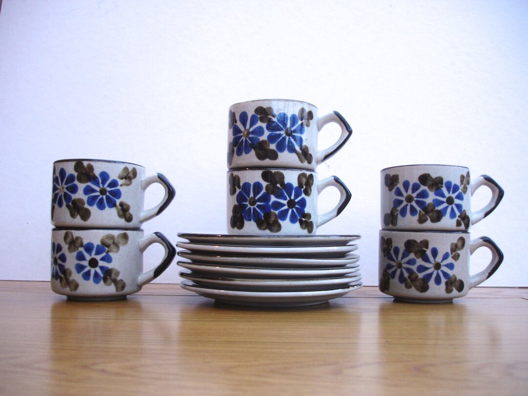 Vintage Coffee Set Retro Coffee Cups and Saucers - Etsy