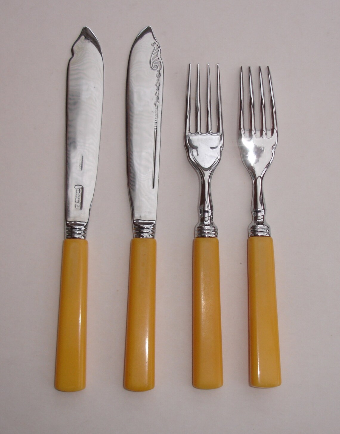 Set of Fish Knives and Forks Vintage Flatware Vintage Cutlery - Etsy