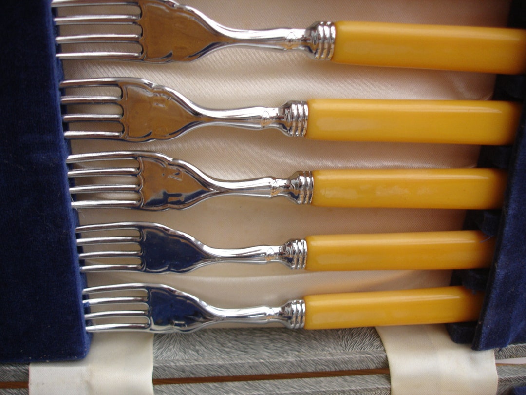 Set of Fish Knives and Forks Vintage Flatware Vintage Cutlery Set ...