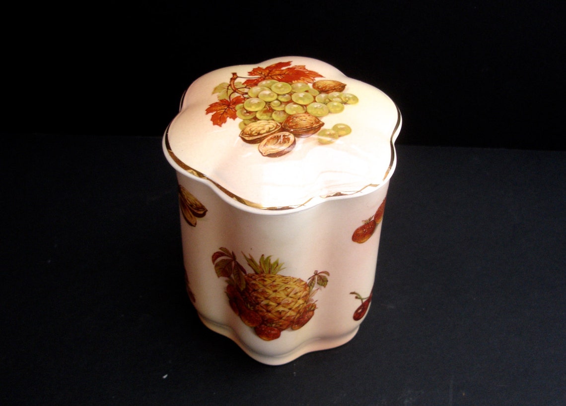 Royal Worcester Palissy Royale Collection Fruit Fluted Sugar Bowl ...