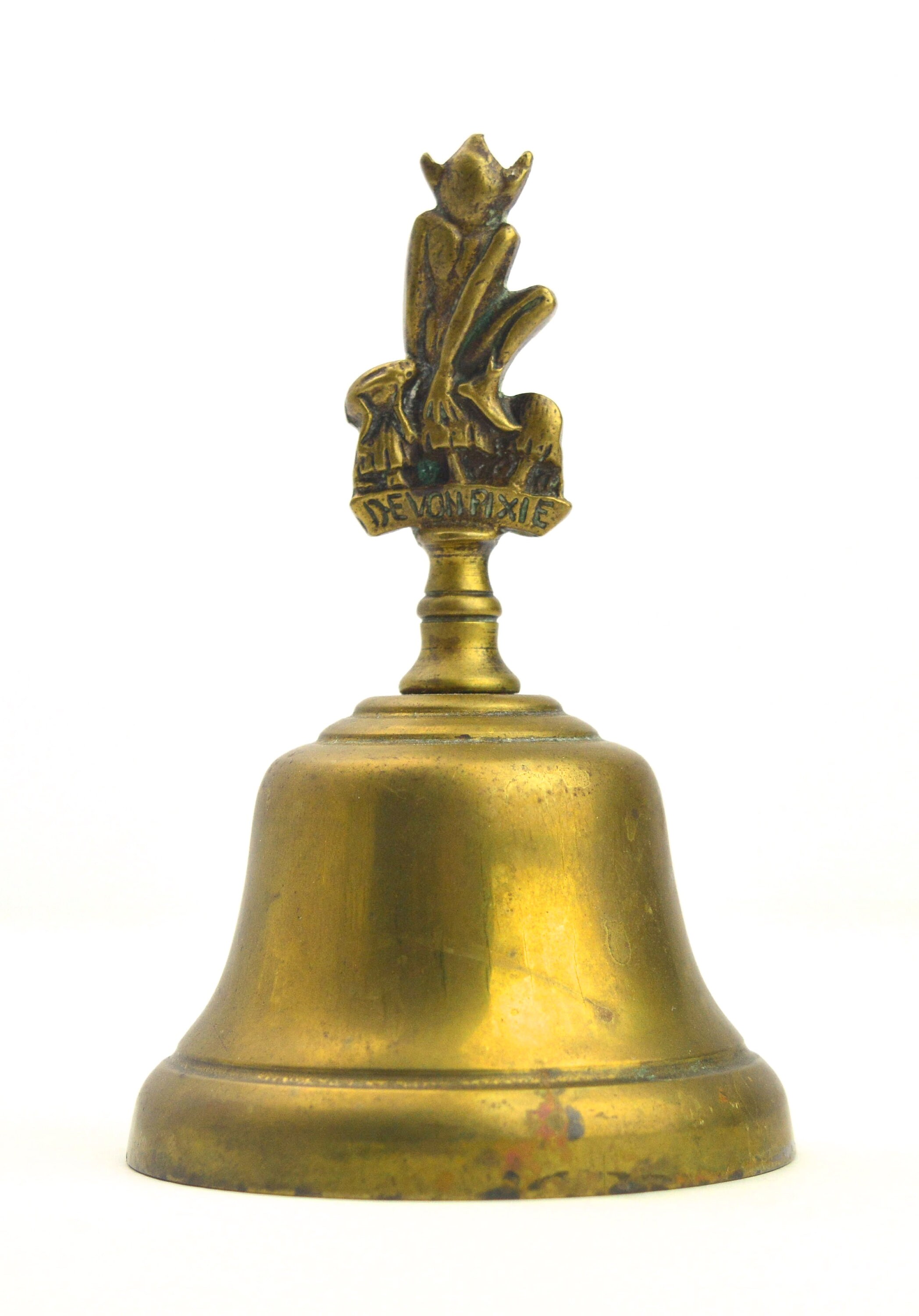 Brass Bell Devon Pixie Bell Devon Imp Bell Vintage Brass Bell Vintage Metalware Dinner Bell ...