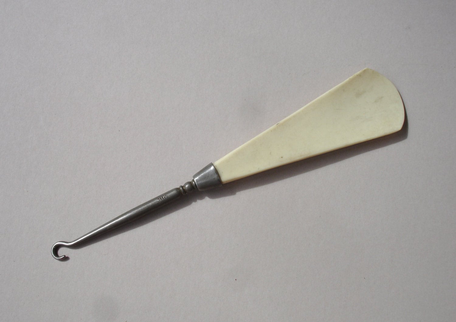 Edwardian Steel Button Hook Bone Vintage Button Hook Vintage ...