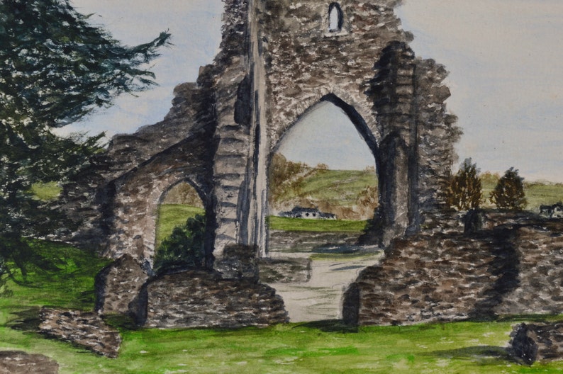 Talley Abbey Signed Ann Bennett 1995 Vintage Art of Talley - Etsy