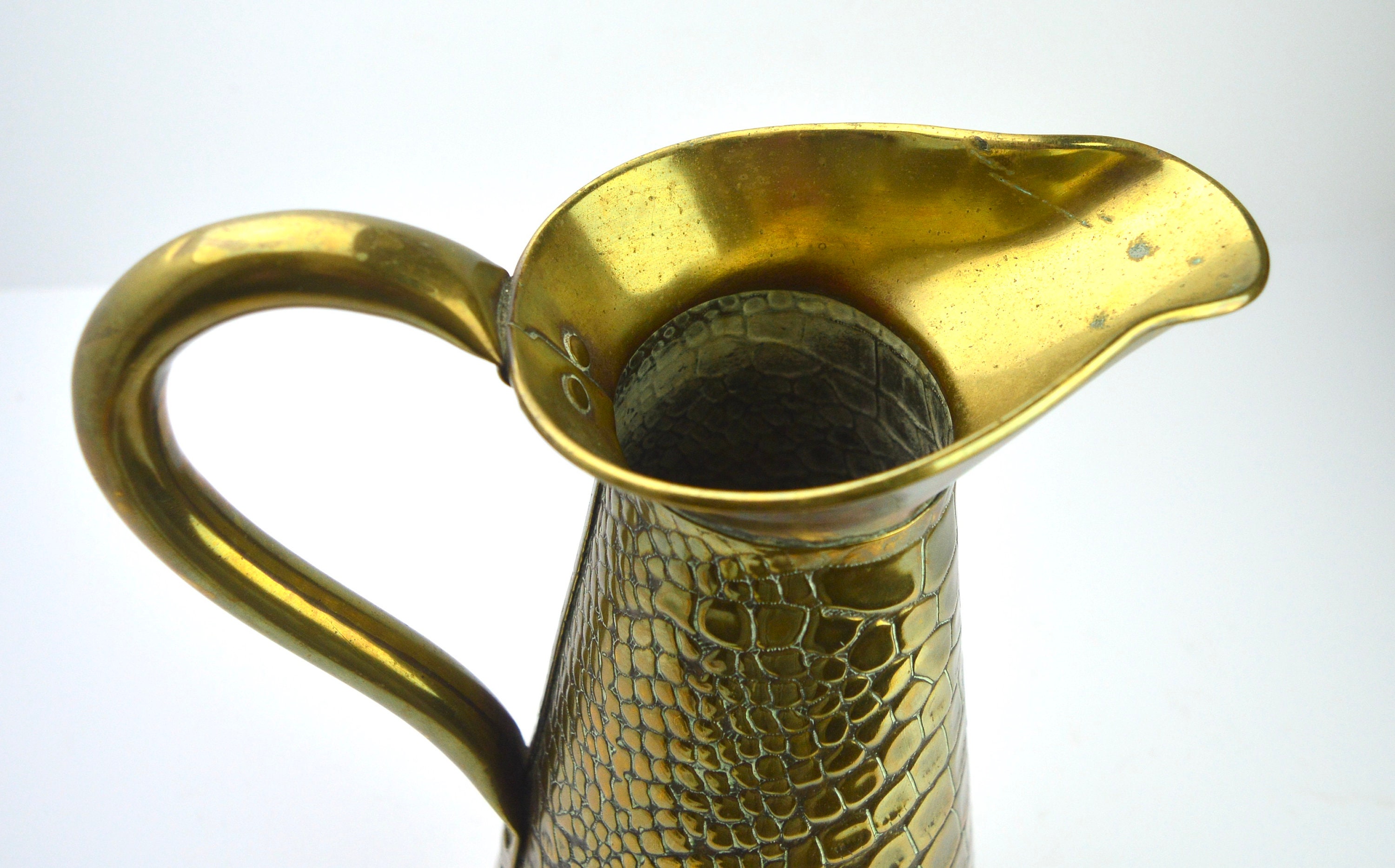 Edwardian Art Nouveau Brass Jug Snakeskin Jug Vintage Brass - Etsy ...