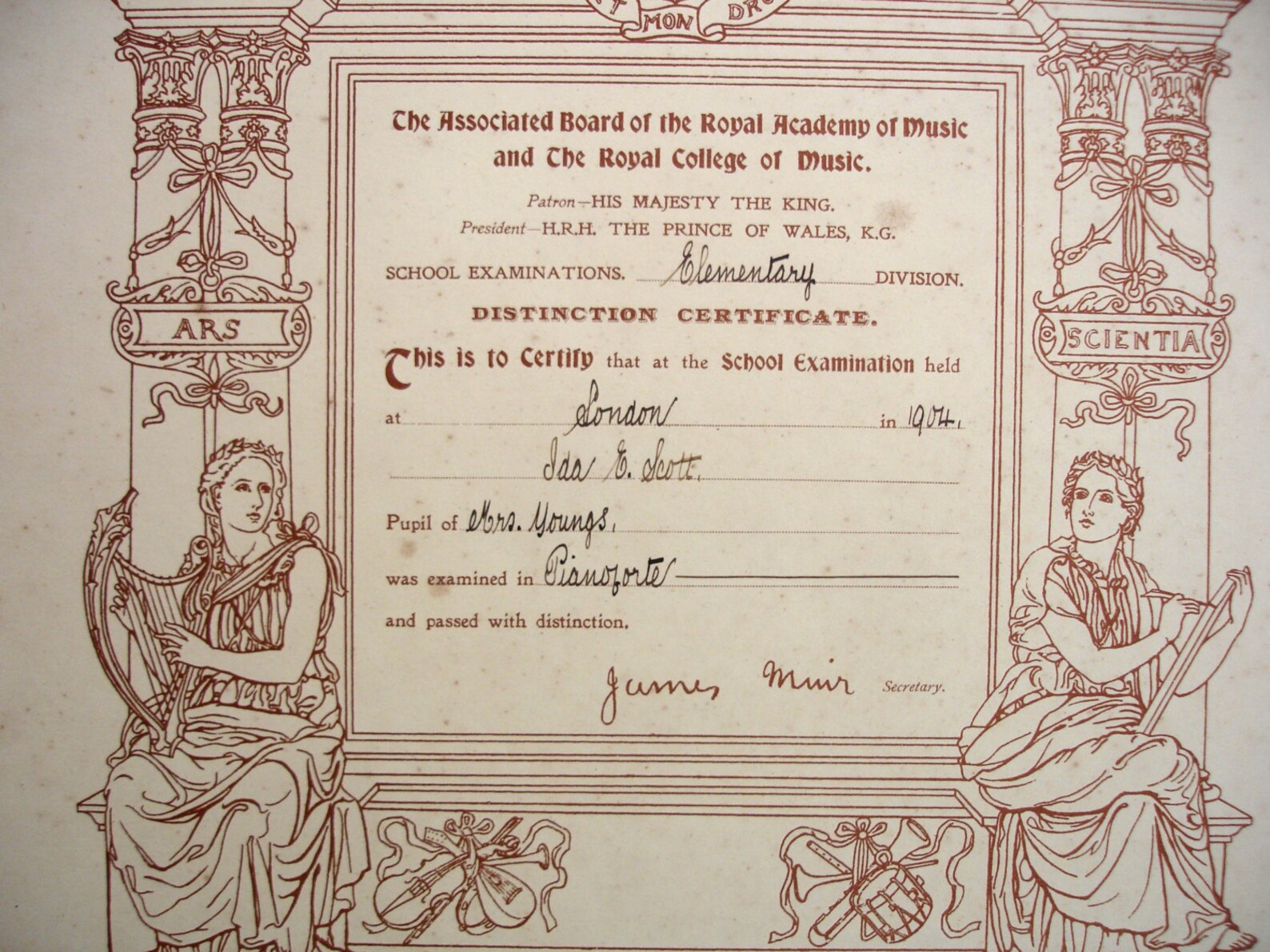 1900s Certificate School Examinations Elementary Division Ida E Scott ...