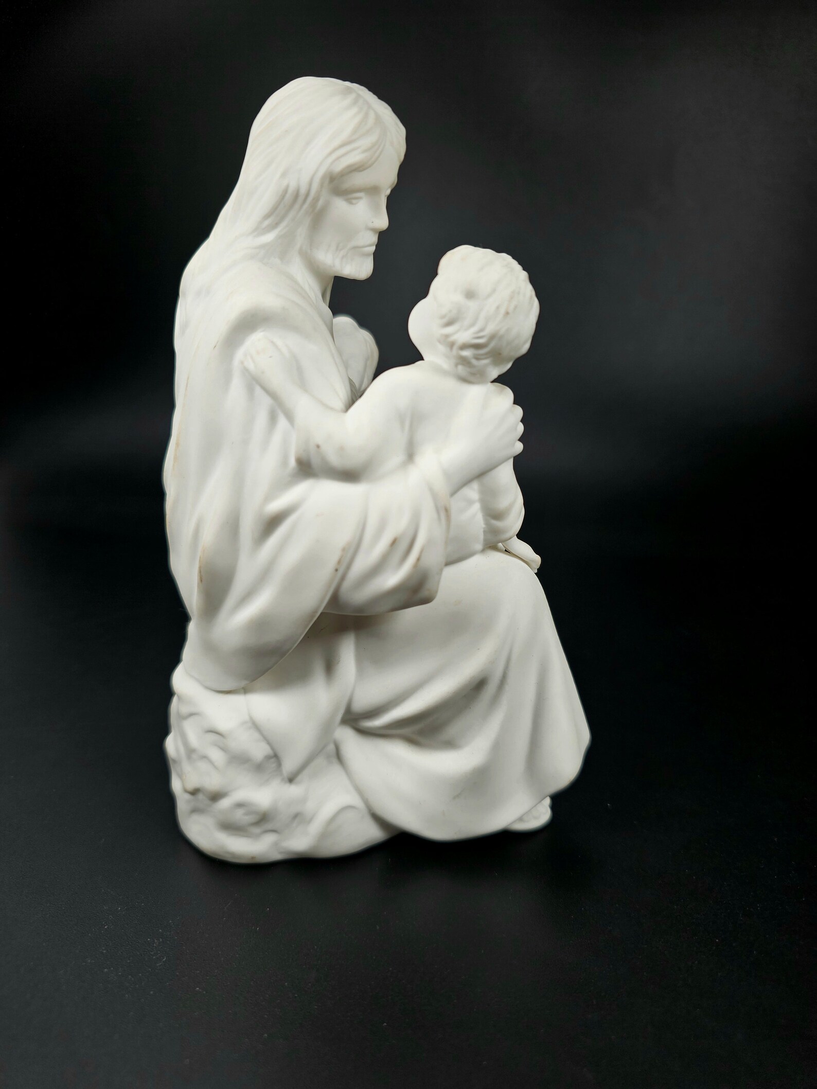 The Childrens Blessing Statue of Jesus Christ Blessing Children Vintage Religious Statuary ...