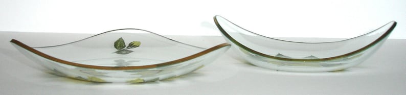 1960s Chance Glass Fiestaware Yellow Mermaid Rose 2 Dishes Plates ...