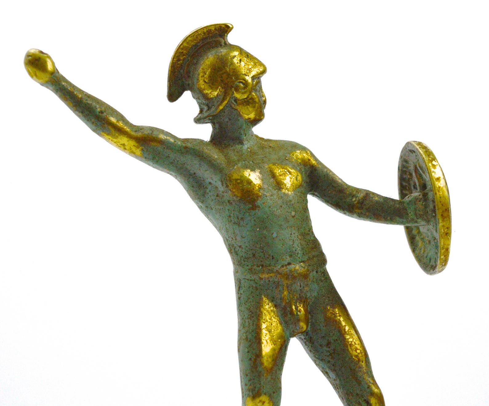 Greek Soldier With a Shield Vintage Brass Soldier Vintage Metalware in ...