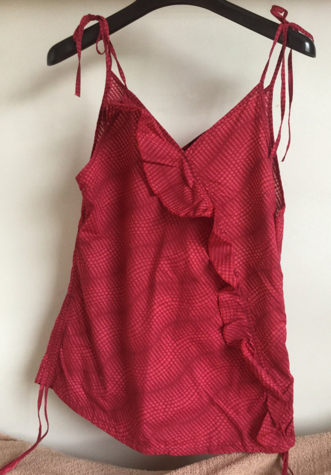 Red Vintage Cotton Sleeveles Top - Etsy Ireland