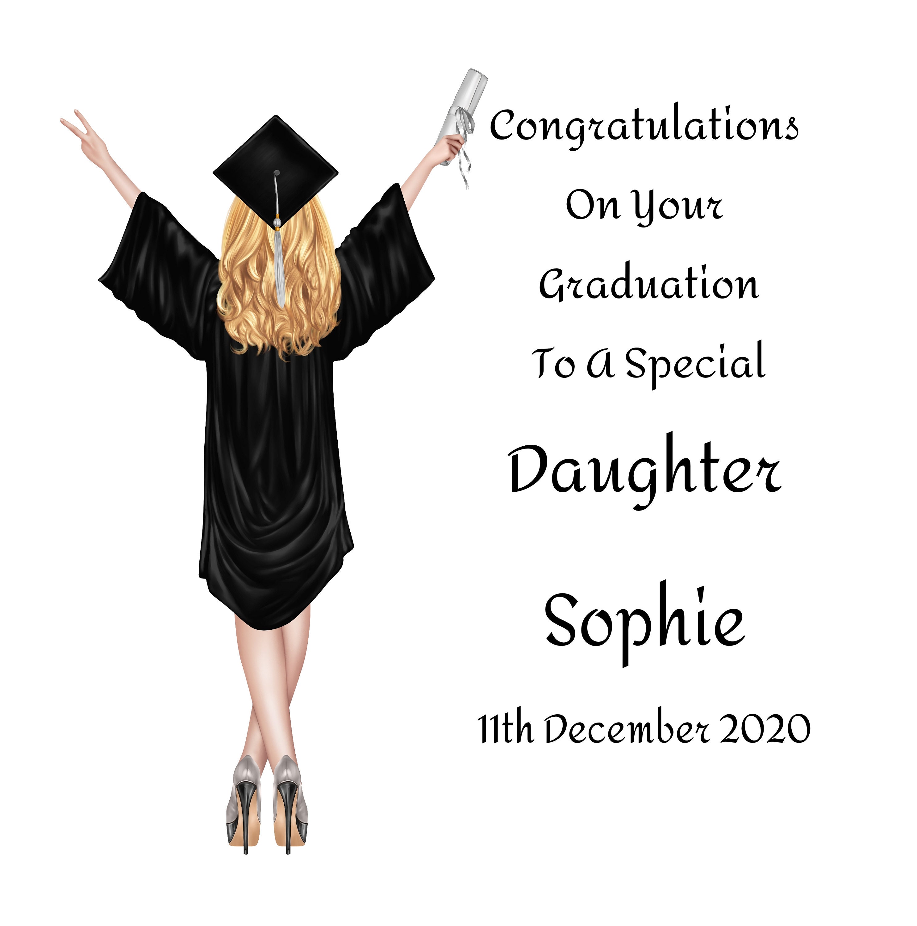 Female Graduation Card Graduation Card Niece Graduation Card - Etsy UK