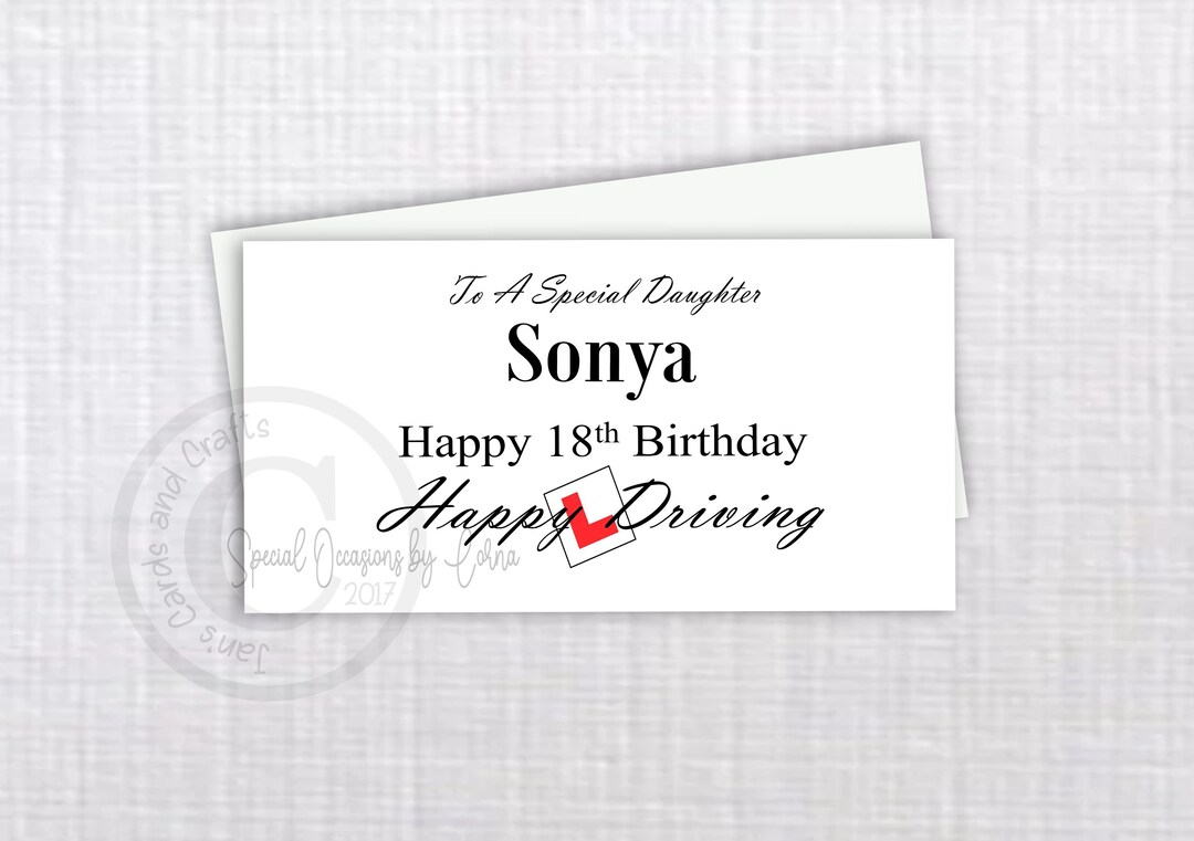 Personalized Driving Lessons Money Gift Wallet: Linen Card - Etsy