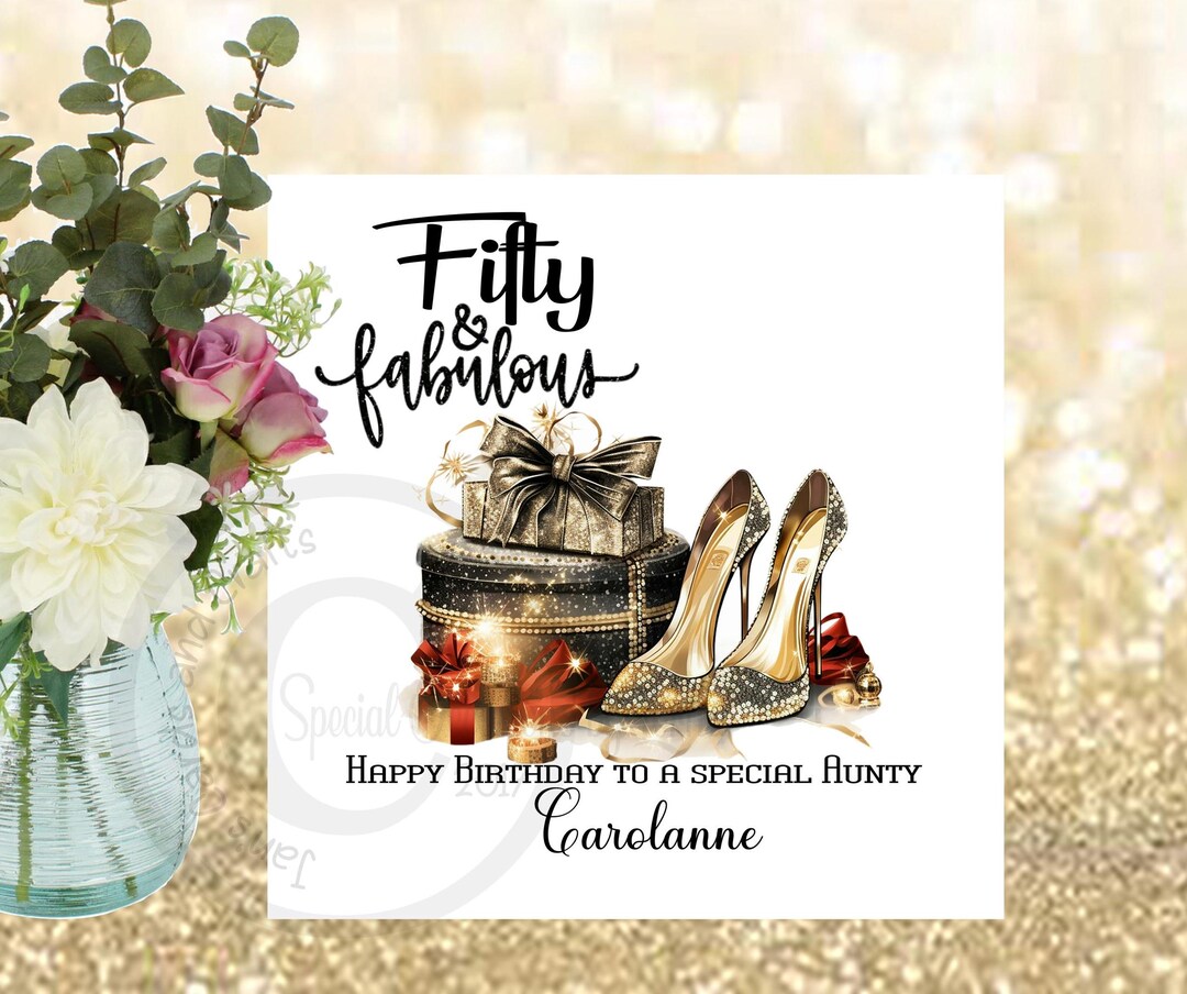 F13 50 & Fabulous Birthday Card, Greetings Card, Birthday Day Card for ...