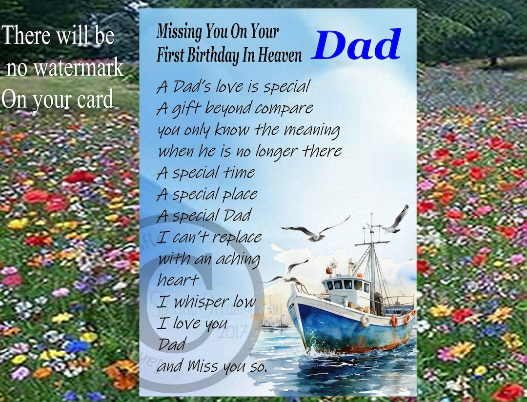 M79 Birthday Memorial Grave Card First Birthday in Heaven. Heavenly ...