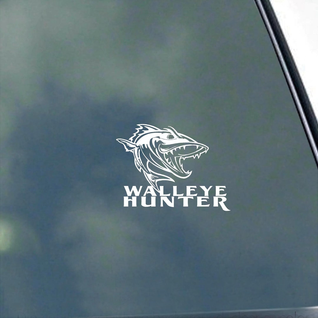 Walleye Hunter Vinyl Sticker Fish Fisherman Hunter Hunting Sportsman ...