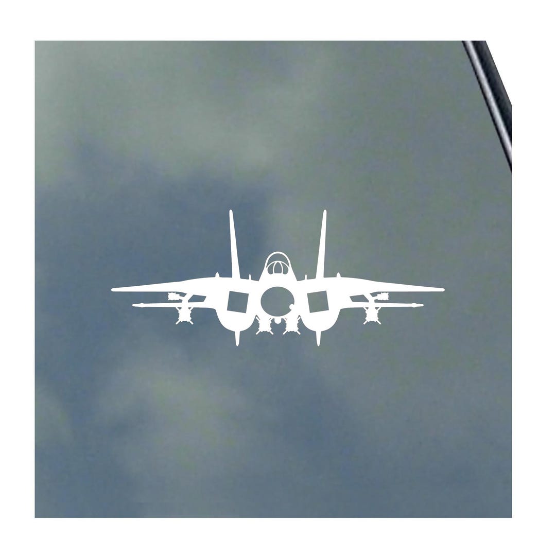 F-14 Tomcat Pilot Front View With Full Loadout Vinyl Sticker Decal by ...