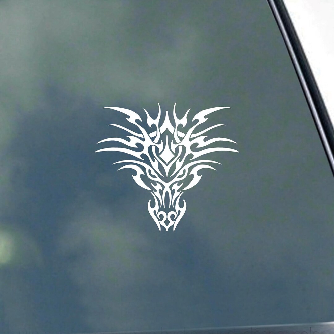 Dragon Head Tribal Vinyl Sticker Decal by KLO Graphics Pagan Serpent ...