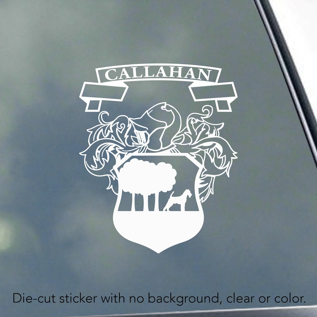 CALLAHAN CLAN CREST Vinyl Sticker Truck Car Computer Irish - Etsy