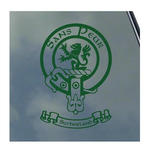 SUTHERLAND CLAN CREST Vinyl Sticker Truck Car Computer Scottish - Etsy