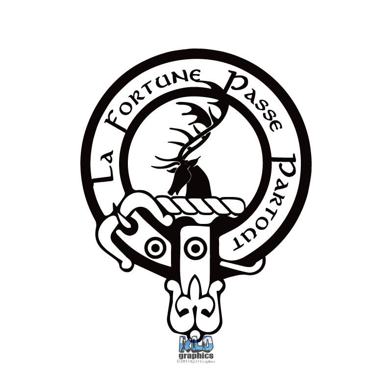 ROLLO CLAN CREST Vinyl Sticker Decal Truck Car Computer Scottish Tartan ...