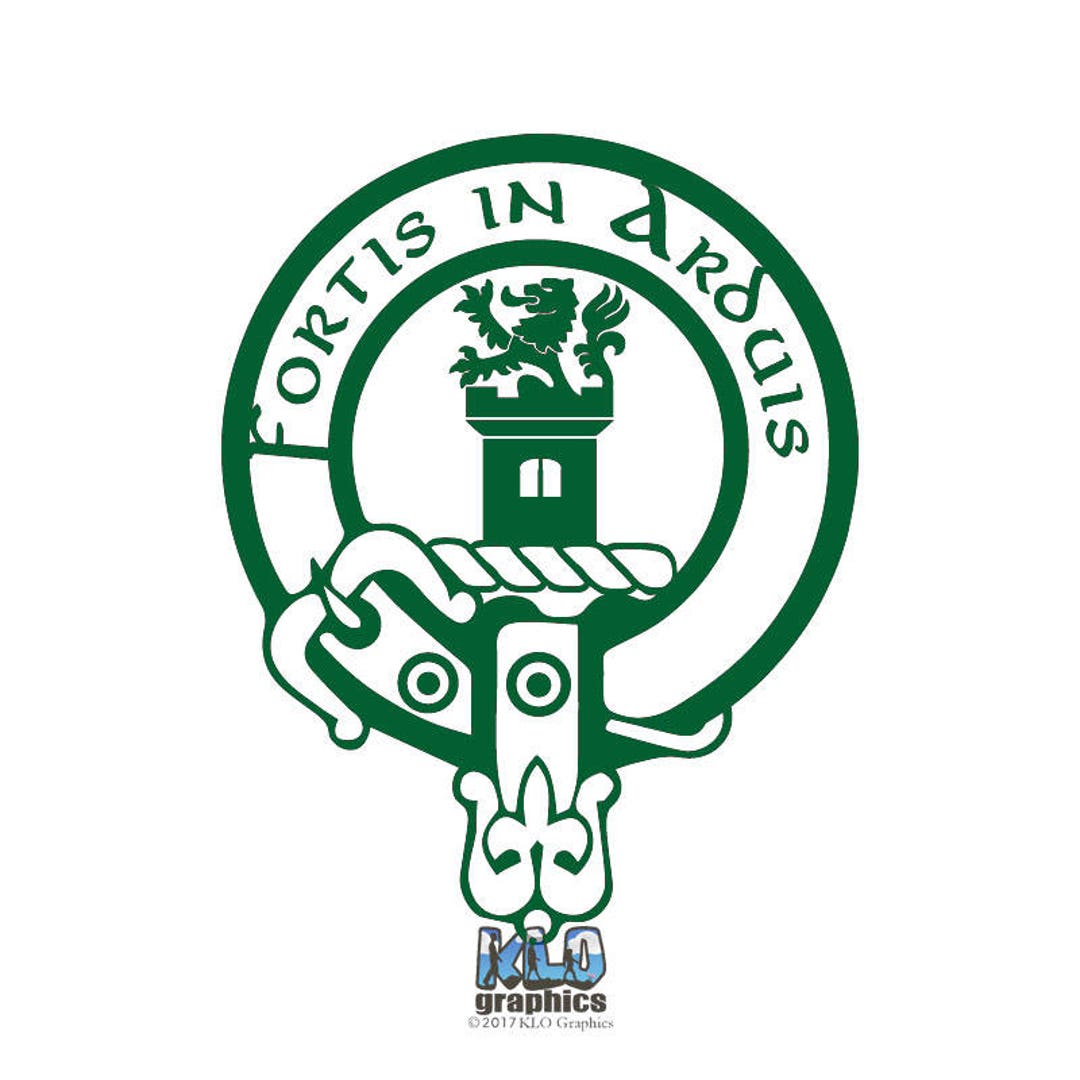 MIDDLETON CLAN CREST Vinyl Sticker Truck Car Computer Scottish Tartan ...