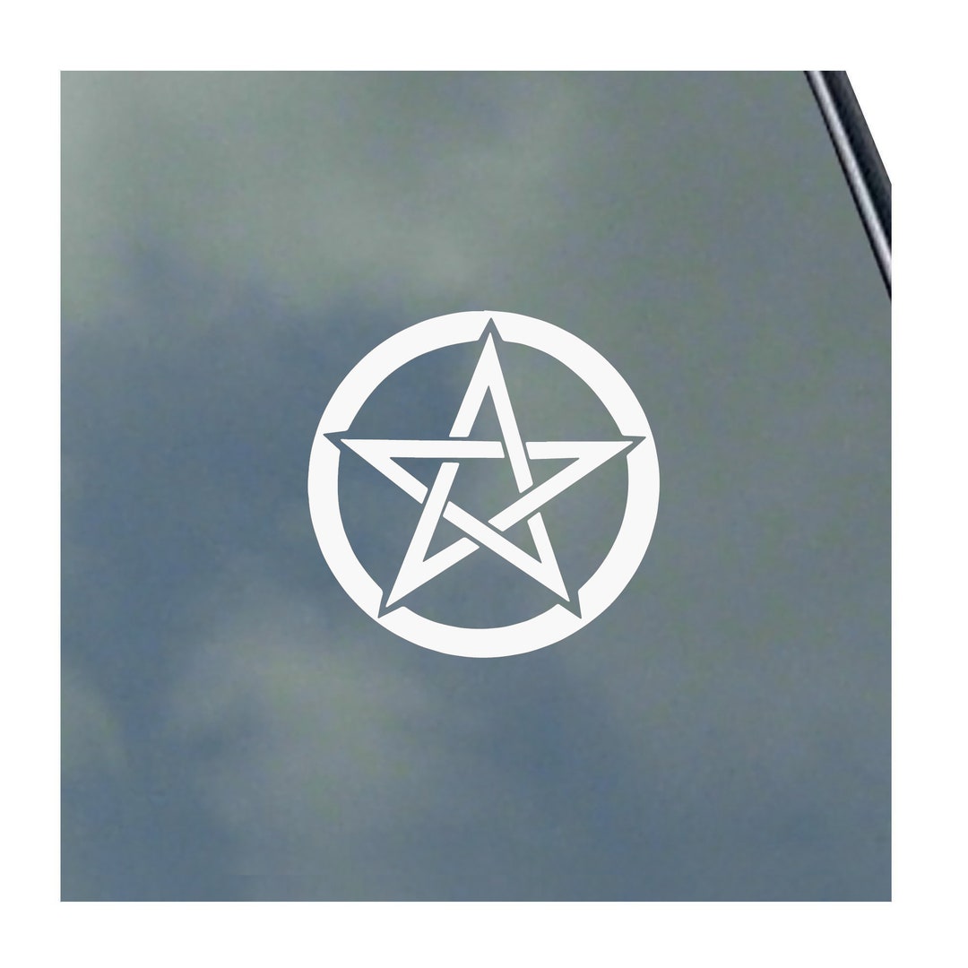 Pentagram Circle Vinyl Sticker Decal Pagan Gods Druid Pentacle - Etsy