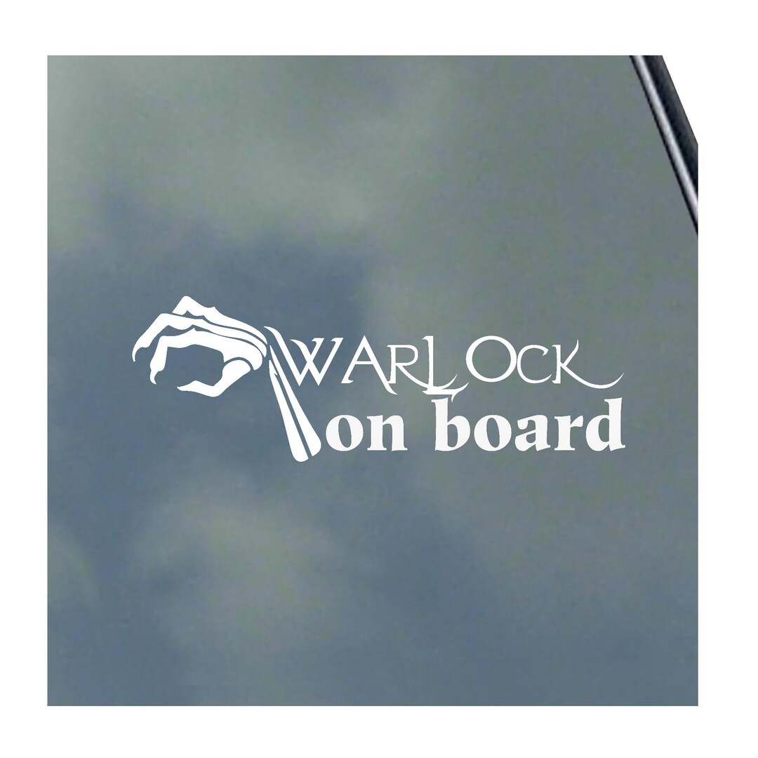Warlock on Board Vinyl Sticker Decal Roleplaying Game Role Play Fantasy ...