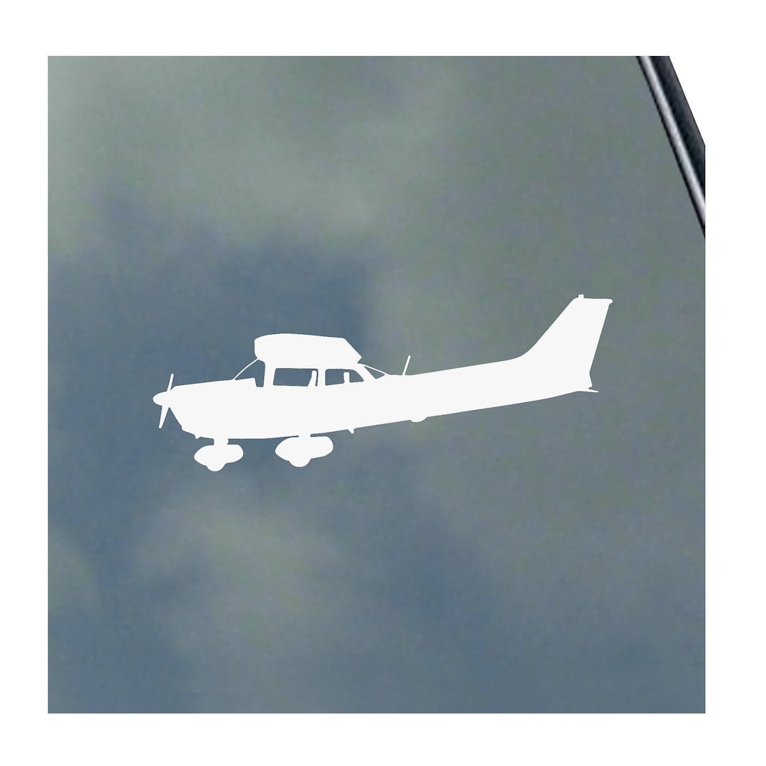 Cessna 172 Pilot Side View Vinyl Sticker Decal KLO Graphics Skyhawk ...