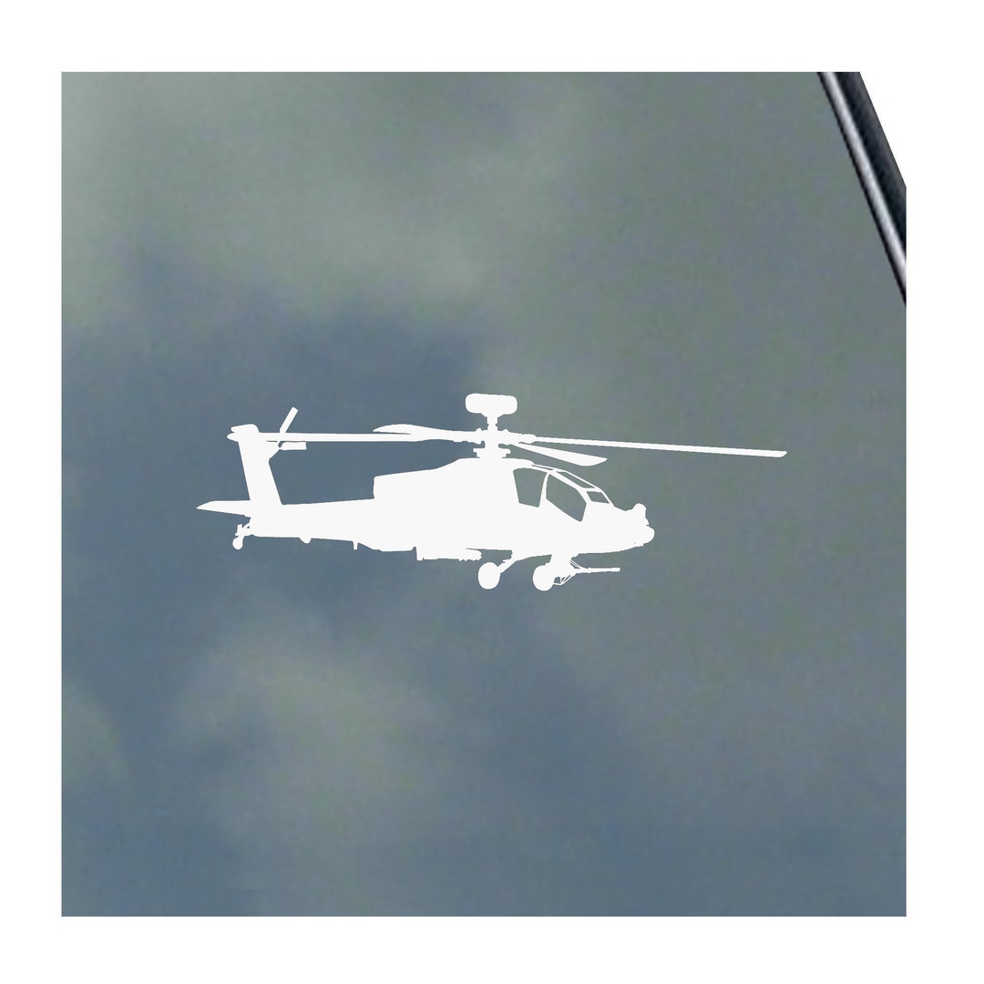 AH-64D Apache Longbow Pilot Flying Vinyl Sticker Decal Crew Army ...