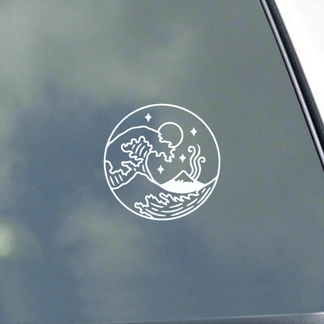 Hiroshige Vinyl Sticker Decal by KLO Graphics Utagawa View of Mount ...