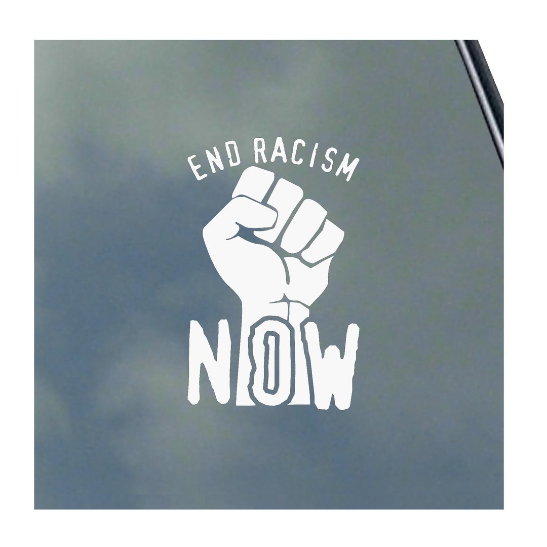 End Racism Now FIST Vinyl Sticker Decal World Peace End the Violence No ...