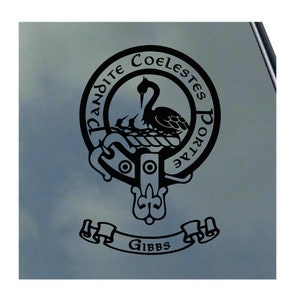 GIBBS or GIBSON CLAN Crest Vinyl Sticker Truck Car Window | Etsy