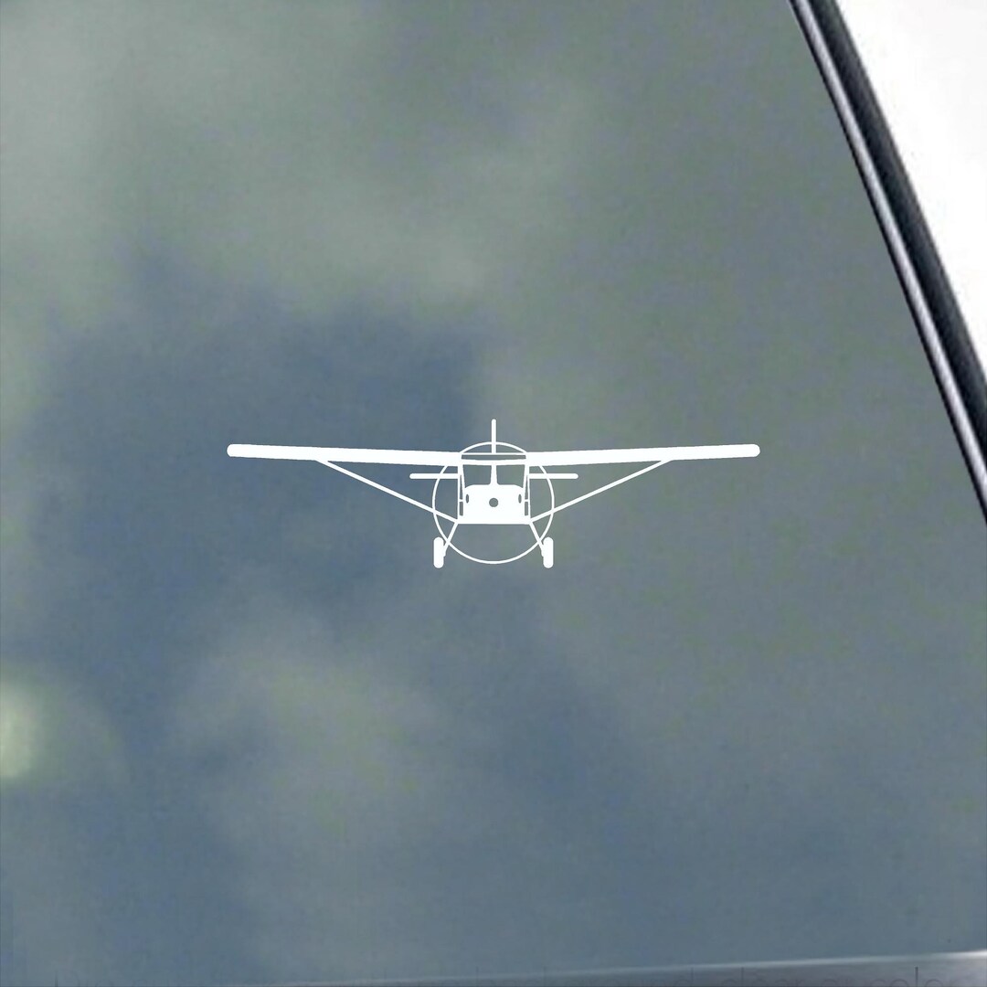 Bushcat Pilot Front View Vinyl Sticker Decal Bush Flying Agriculture ...