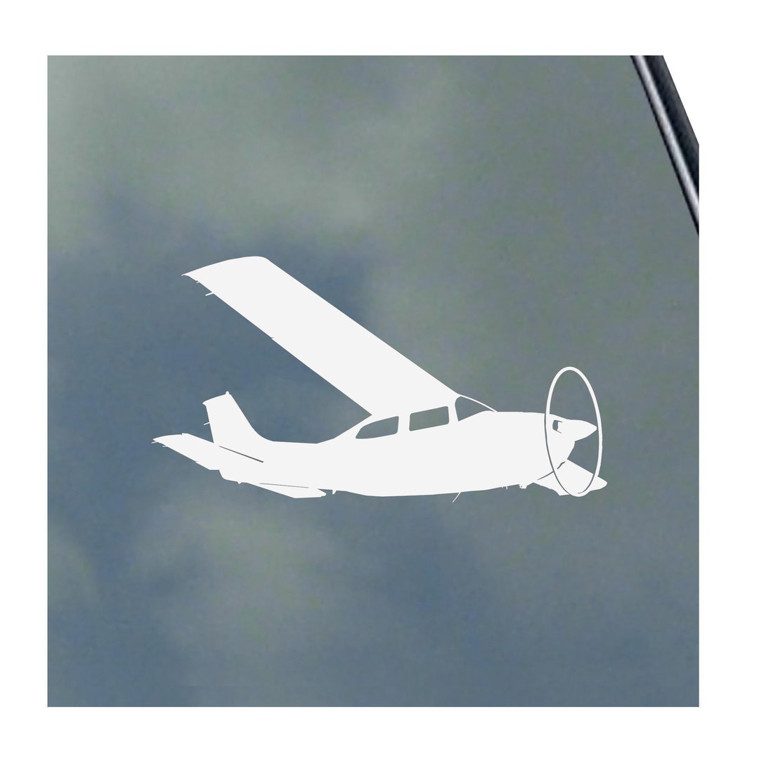 Cessna 210 Centurion Pilot in Flight Vinyl Sticker Decal Travel Flight ...