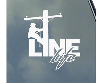 Line Wife Decal Linewife Decal Lineman Wife Decal Journeyman Lineman ...