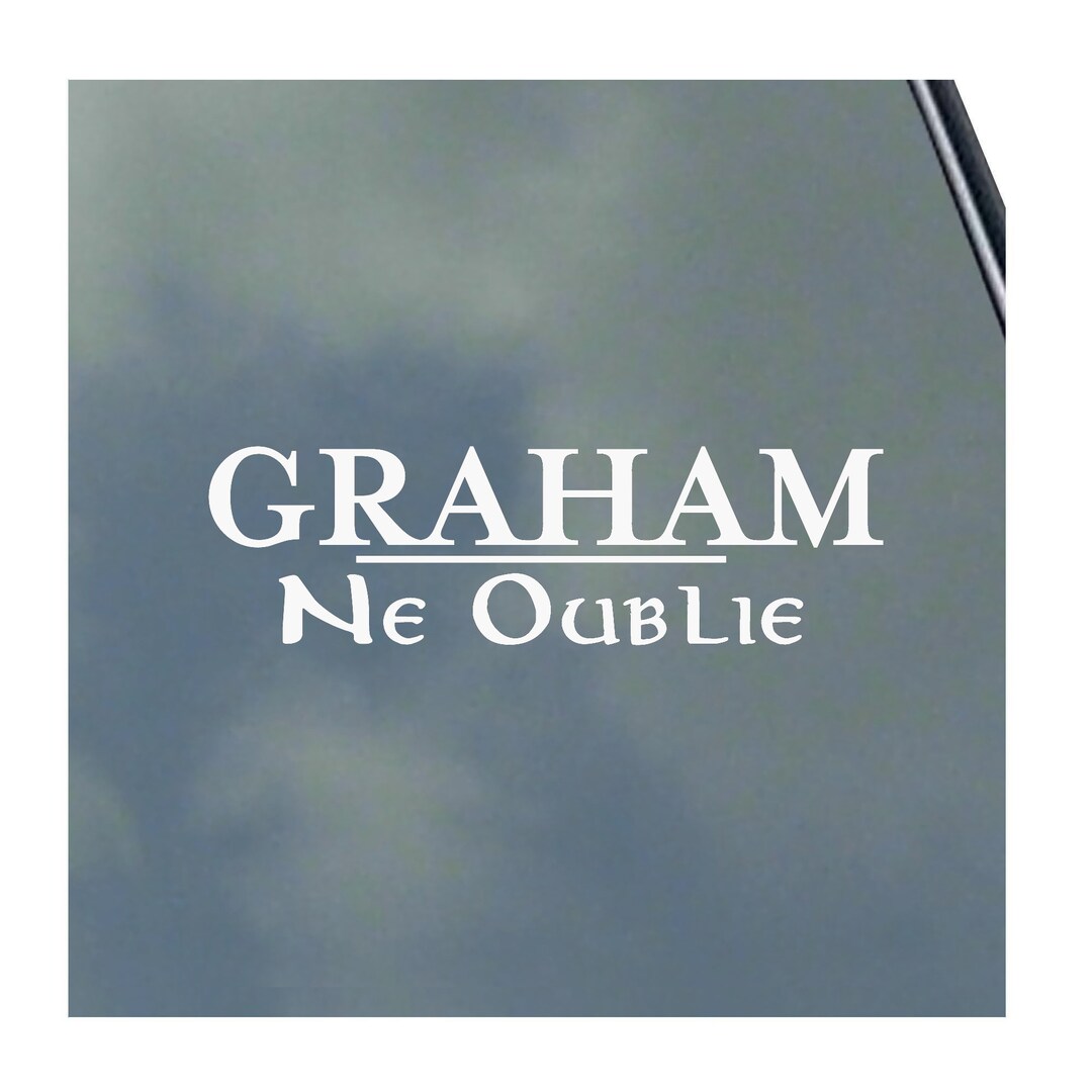GRAHAM CLAN CREST Line Vinyl Sticker Decal Truck Car Computer Scottish ...