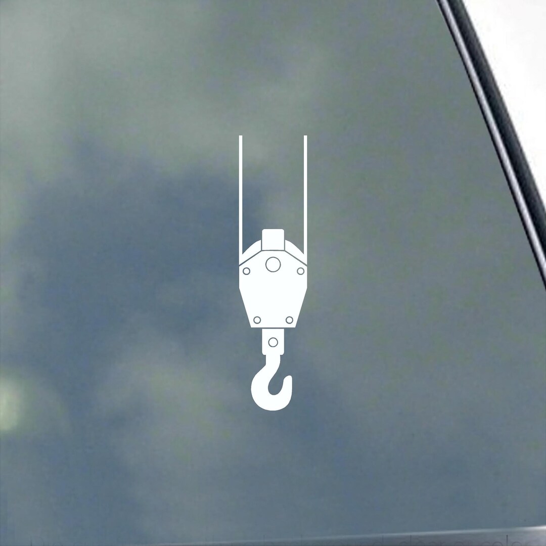 Crane Hook Vinyl Sticker Decal Operator Rigging Heavy Construction ...