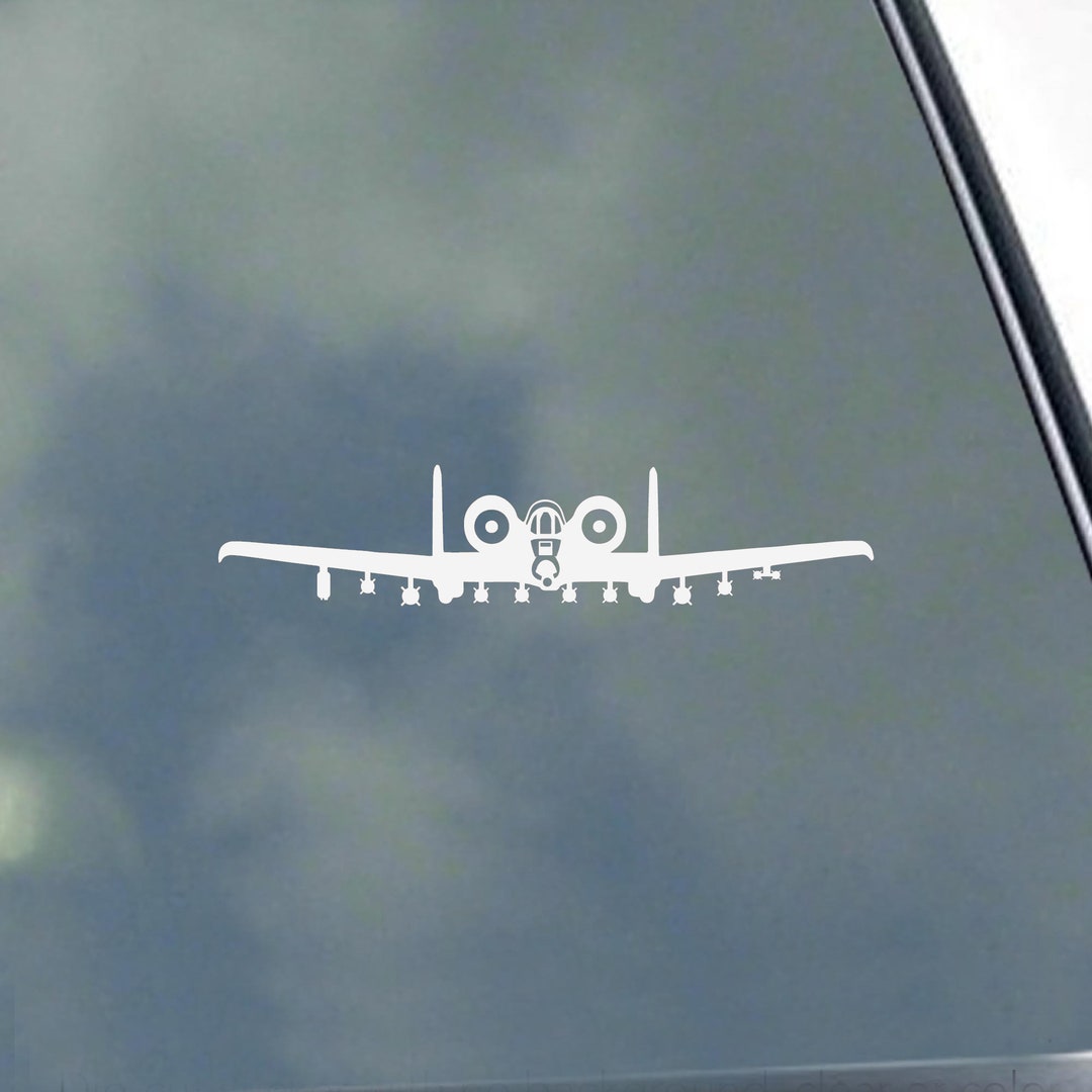 A-10 THUNDERBOLT II Pilot Crew Front View Vinyl Sticker Decal Air Force ...
