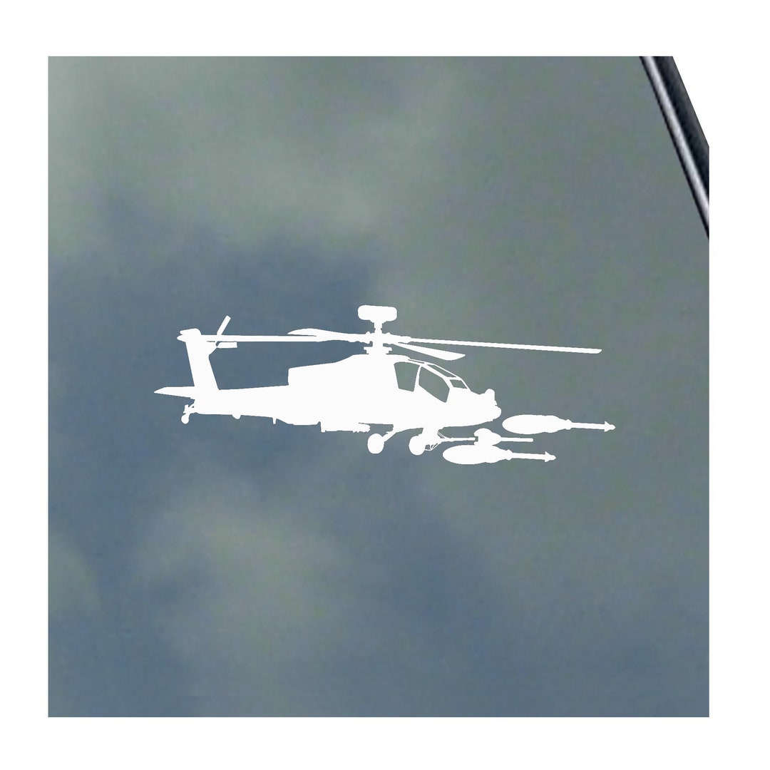 AH-64D Apache Longbow Pilot Attacking Vinyl Sticker Decal Crew Army ...