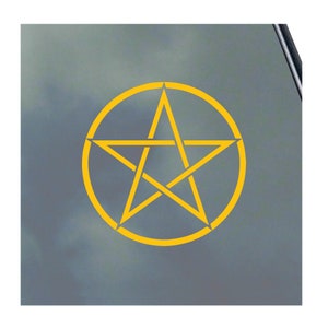 Pentagram Circle Thin Vinyl Sticker Decal Pagan Gods Druid Pentacle - Etsy