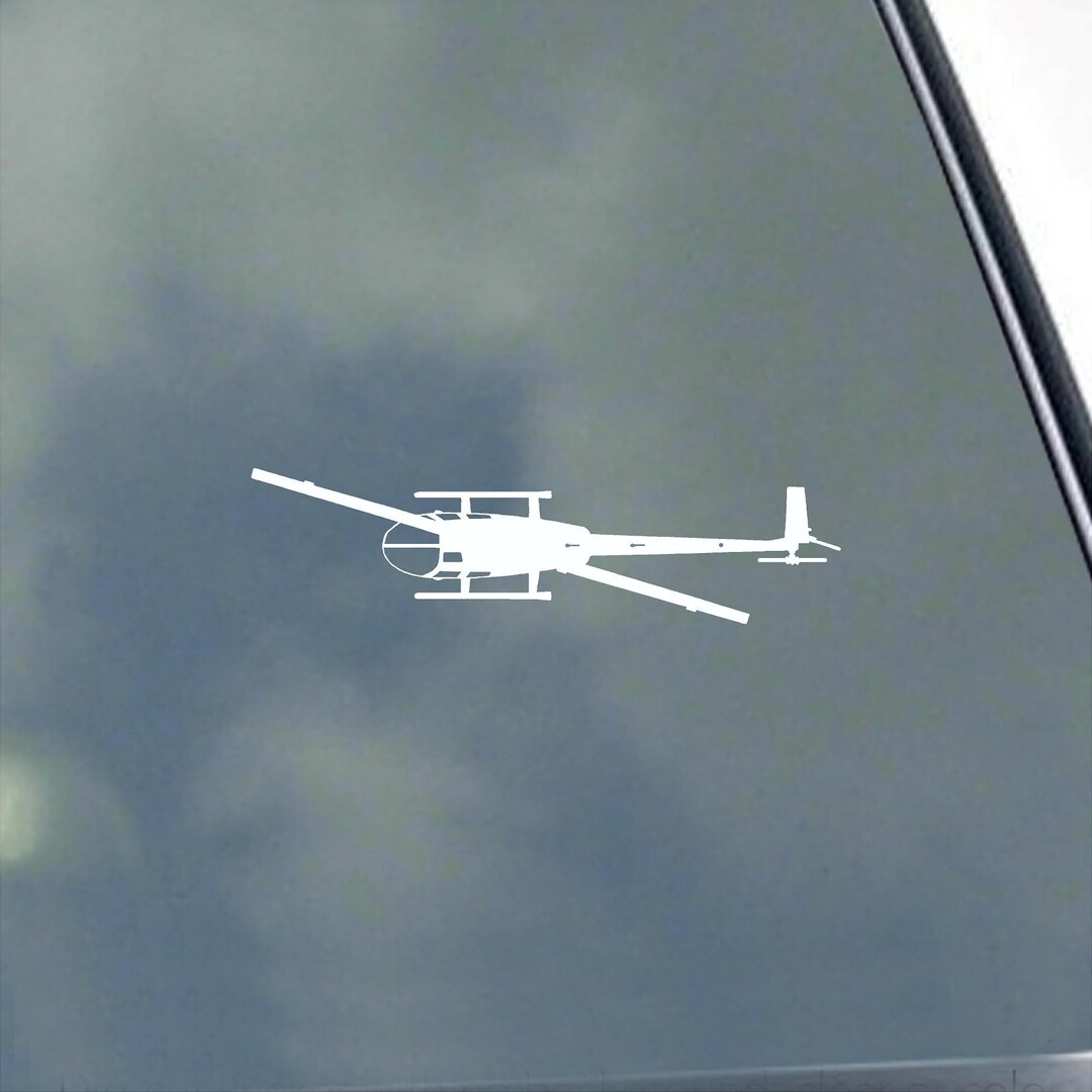 R44 Pilot Top View Vinyl Sticker Decal Light Utility Helicopter Trainer ...
