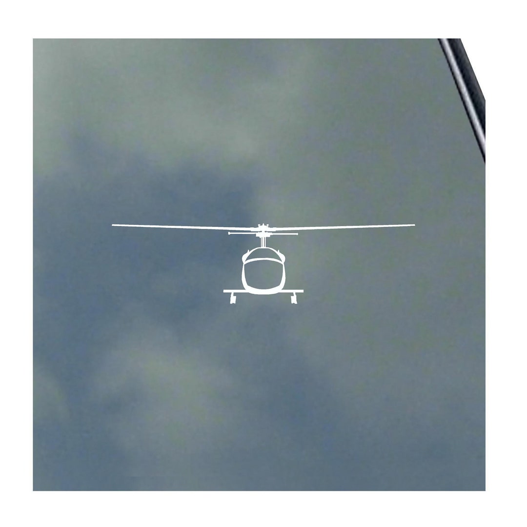 BELL OH-13E Sioux Pilot Front View Vinyl Sticker Decal Army Observation ...
