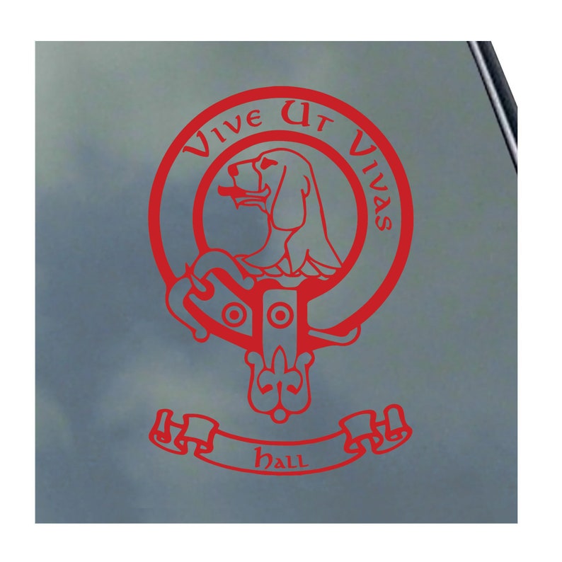 HALL CLAN CREST Vinyl Sticker Truck Car Computer Scottish - Etsy