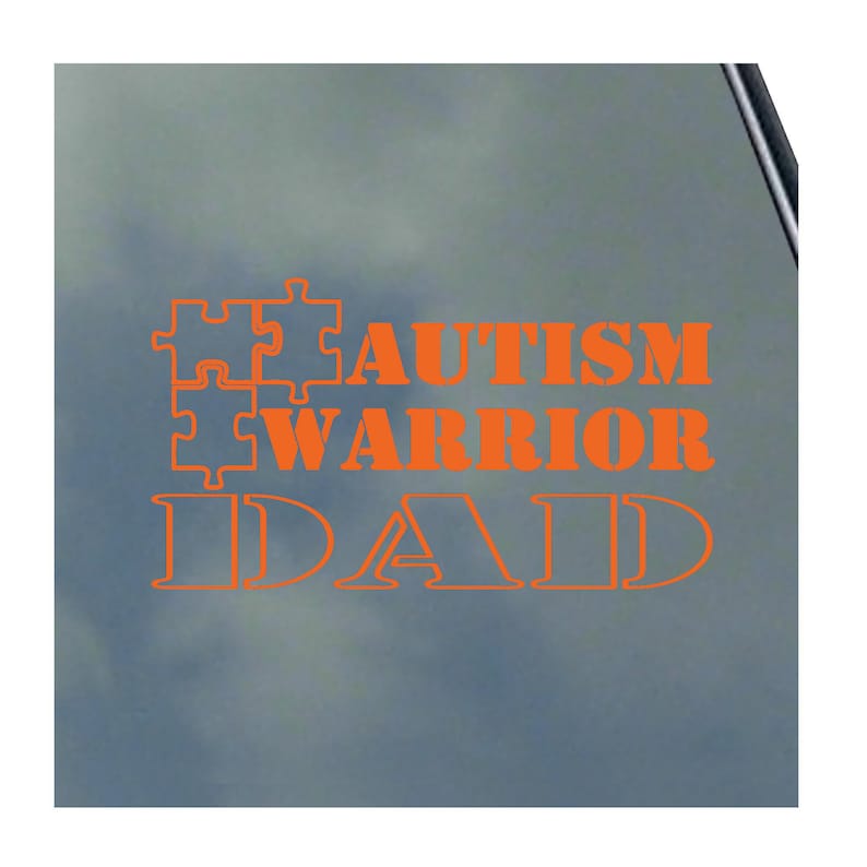 AUTISM Warrior Dad Vinyl Sticker Decal Warrior Mom Dad Family - Etsy