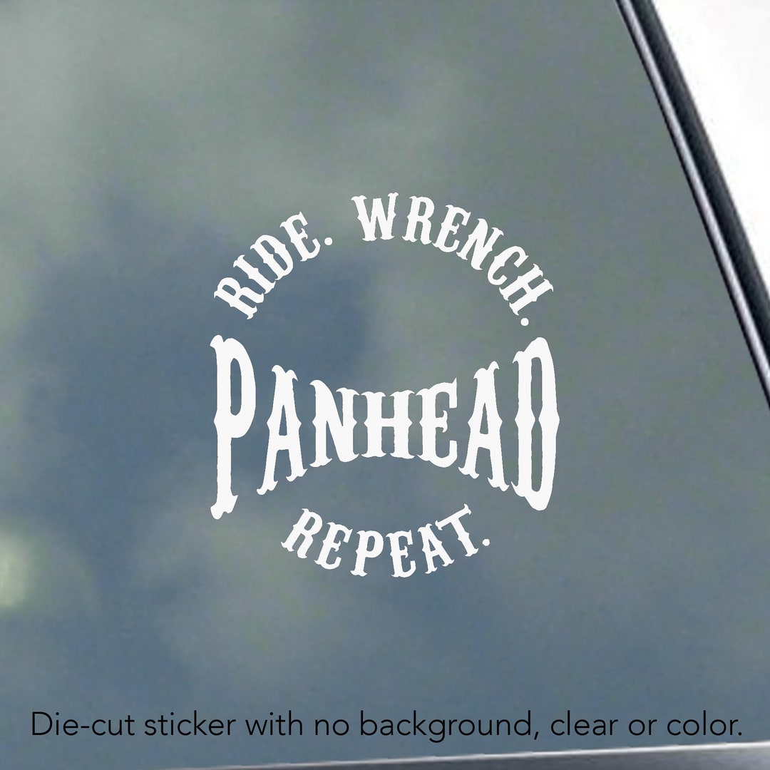 RIDE WRENCH REPEAT Panhead Vinyl Sticker Decal for Harley Fans ...
