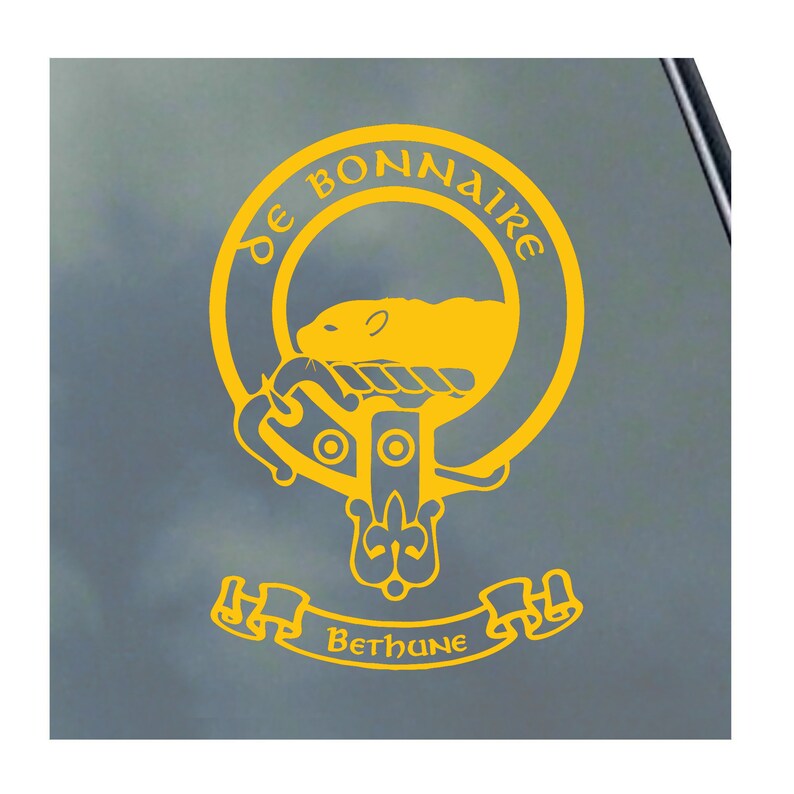 BETHUNE CLAN CREST Vinyl Sticker for Truck Car Window Laptop iPad ...