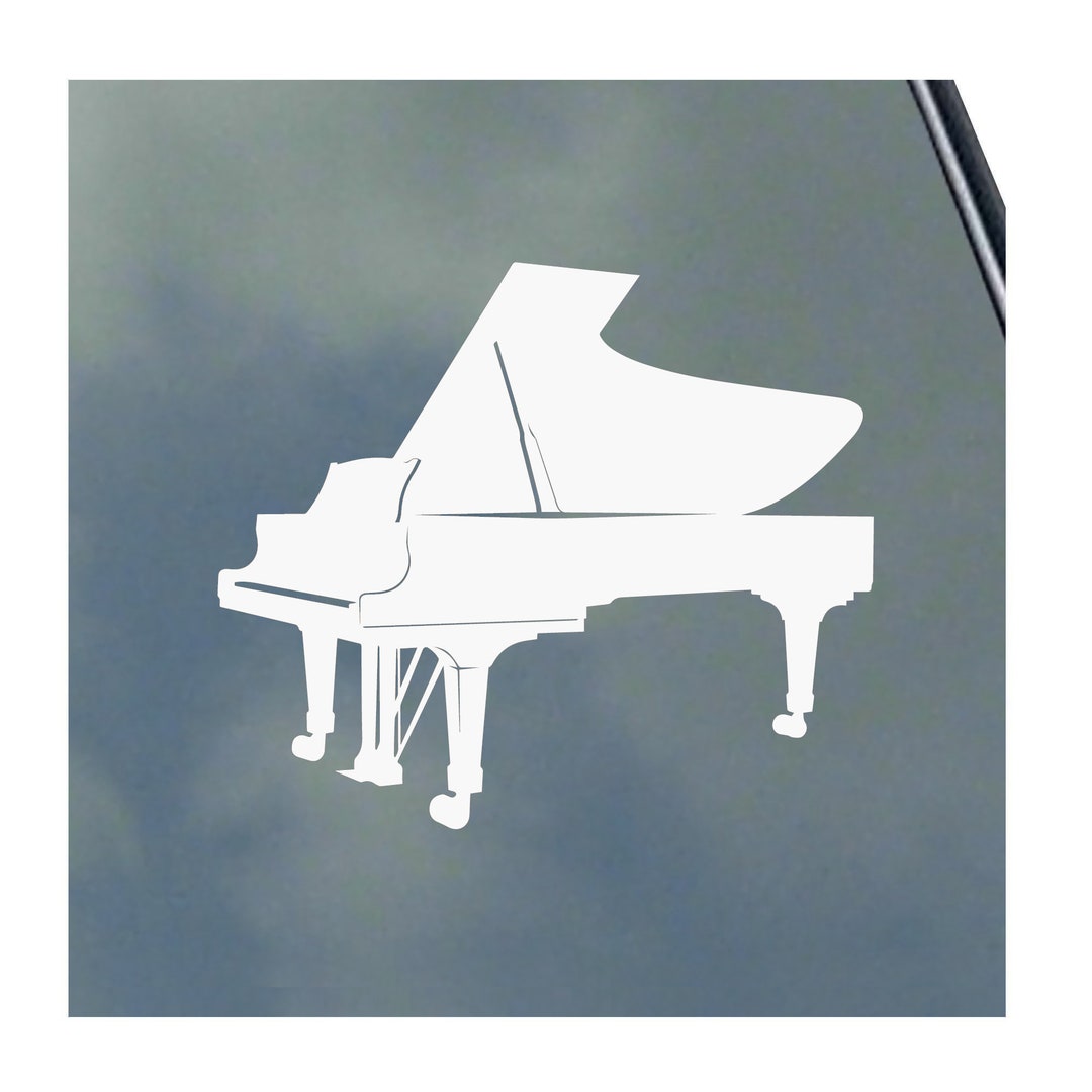 Grand Piano Vinyl Sticker Decal Teacher Student Love Music Class ...