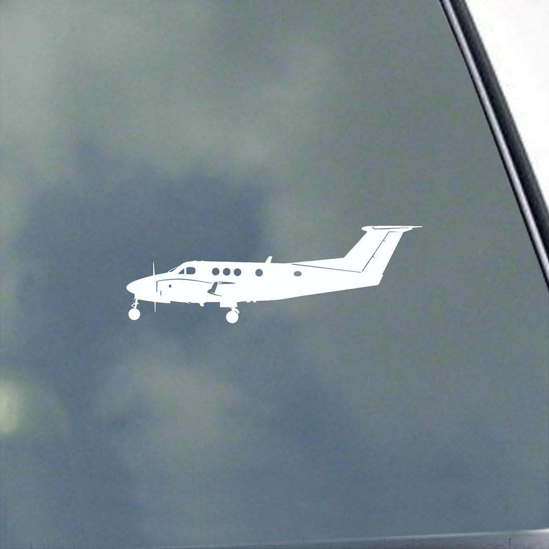 B200 King Air Pilot Side View With Landing Gear Vinyl Sticker Decal KLO ...