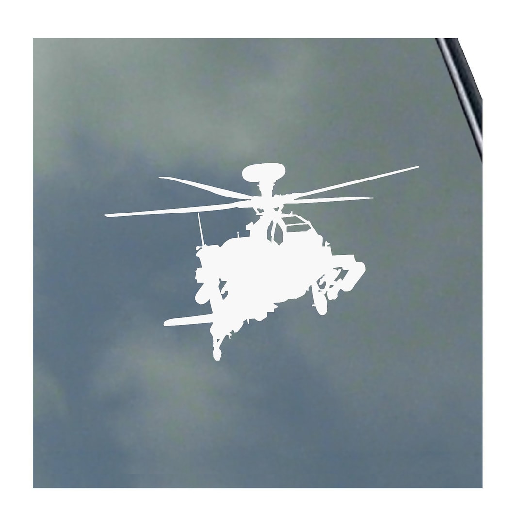 AH-64 Apache Pilot in Flight Vinyl Sticker Decal Crew Army Longbow ...